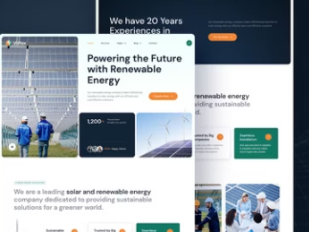 A Responsive and Dynamic User Friendly Solar Landing Page, Solar ...