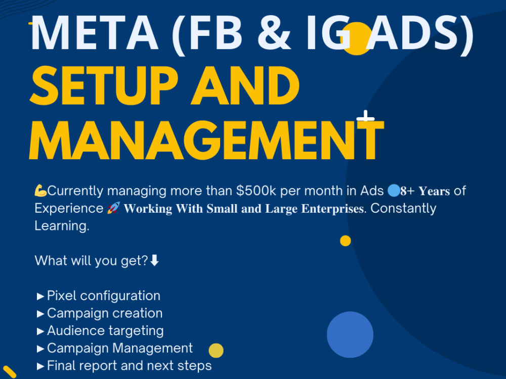 Meta Campaign Planning, Setup & Management (Facebook and Instagram ...