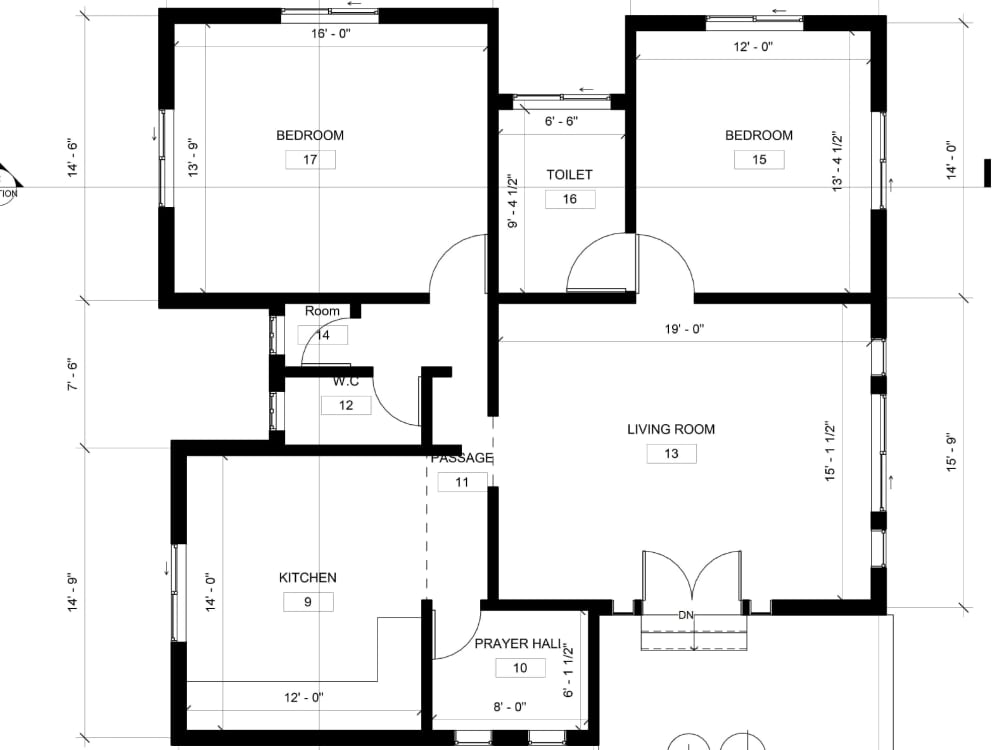 A Professional 2d Floor Plan Design | Upwork