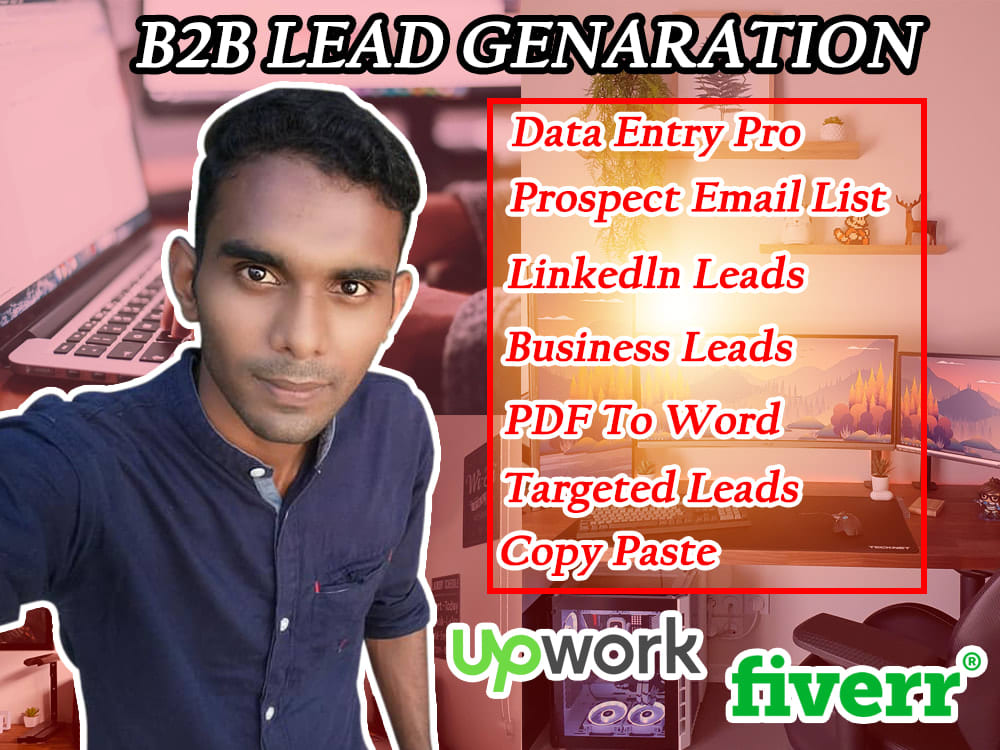 B2b lead generation service with LinkedIn, Apollo.io, google-map leads. | Upwork
