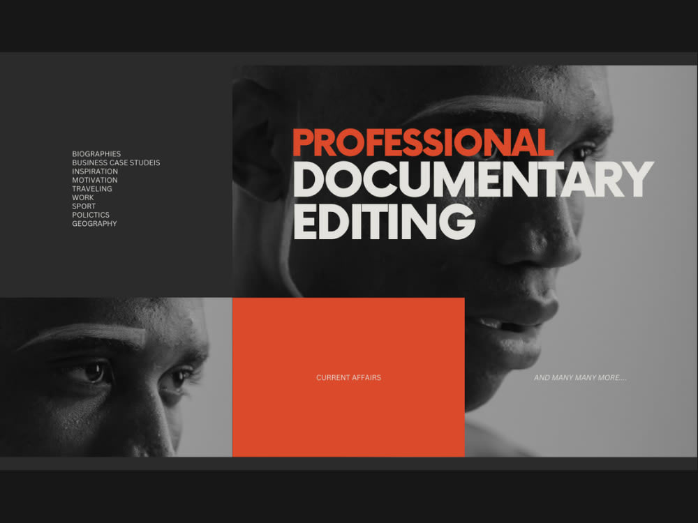 High-quality documentary video editing within 24 hours | Upwork