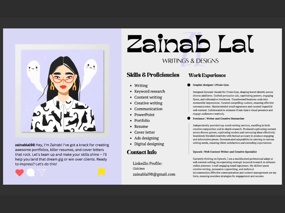 Perfectly written & designed Portfolio | Upwork