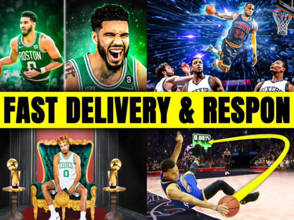 Design basketball or NBA youtube thumbnail | Upwork