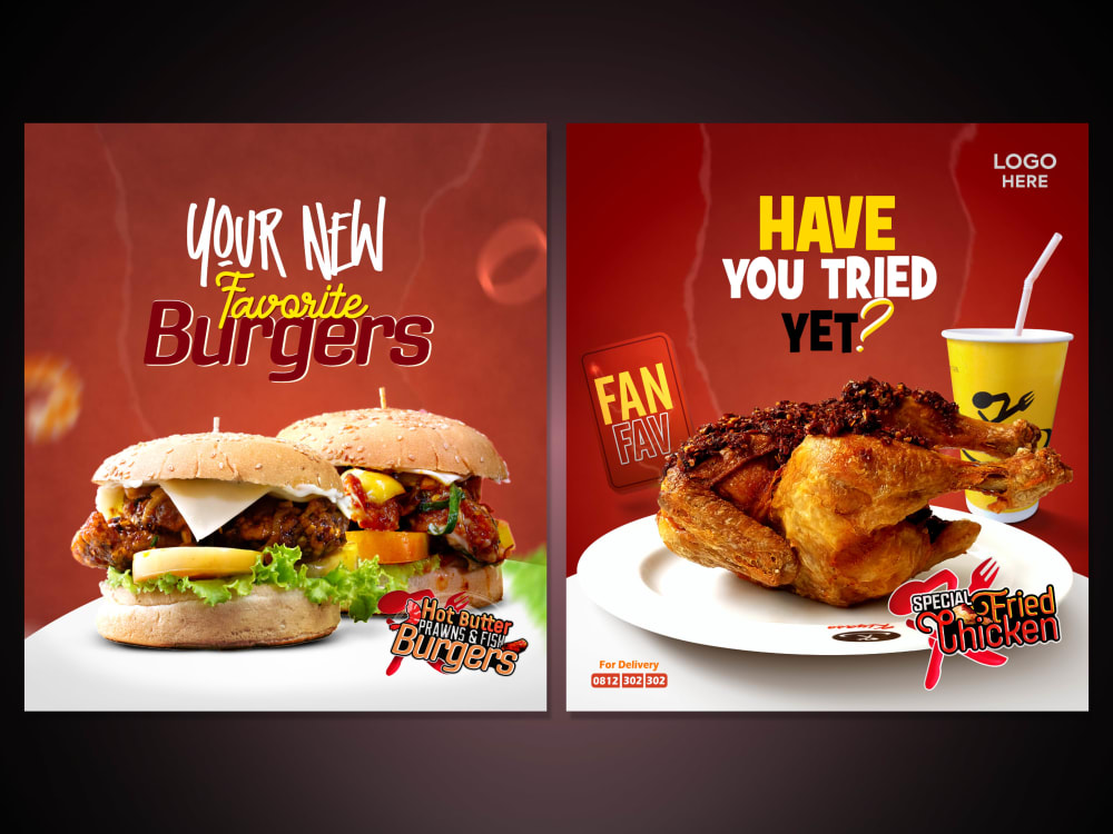 Creative Social Media Post Designs for Your Food/Dishes or Your ...