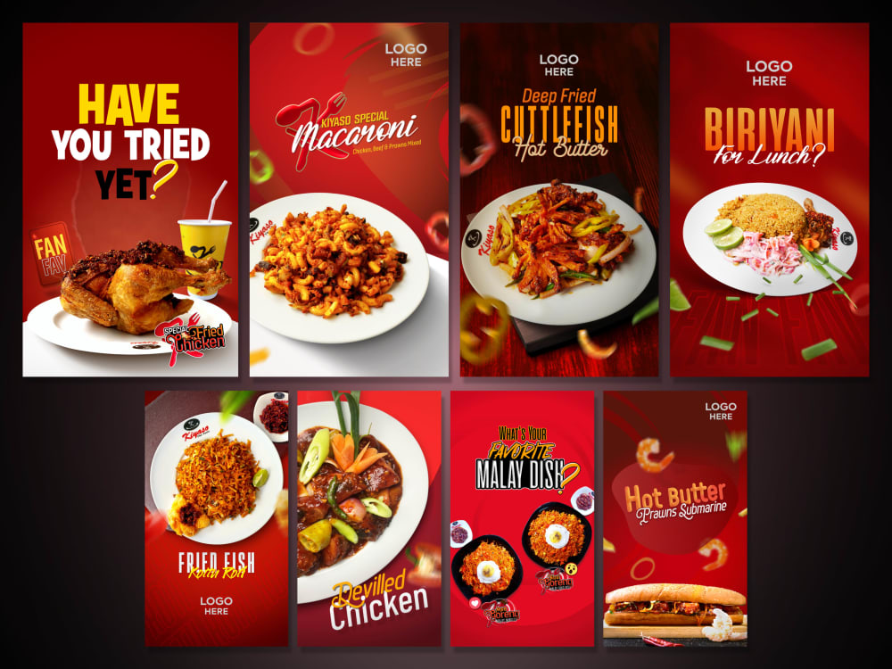 Creative Social Media Post Designs for Your Food/Dishes or Your ...