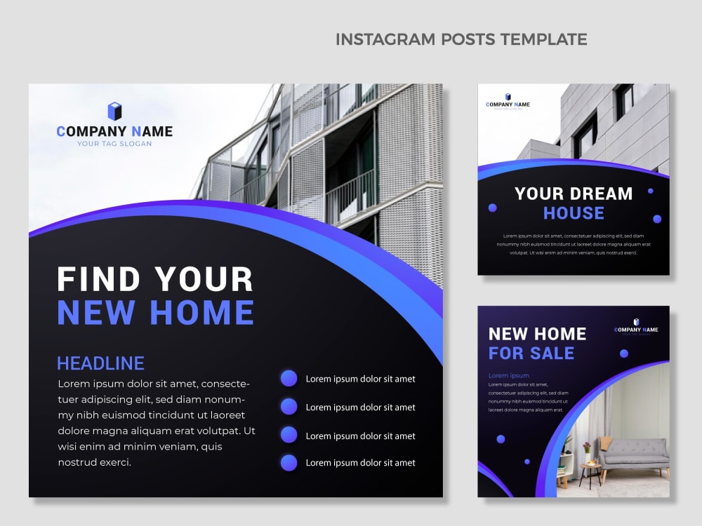 Professionally designed social media posts for Instagram and Facebook ...