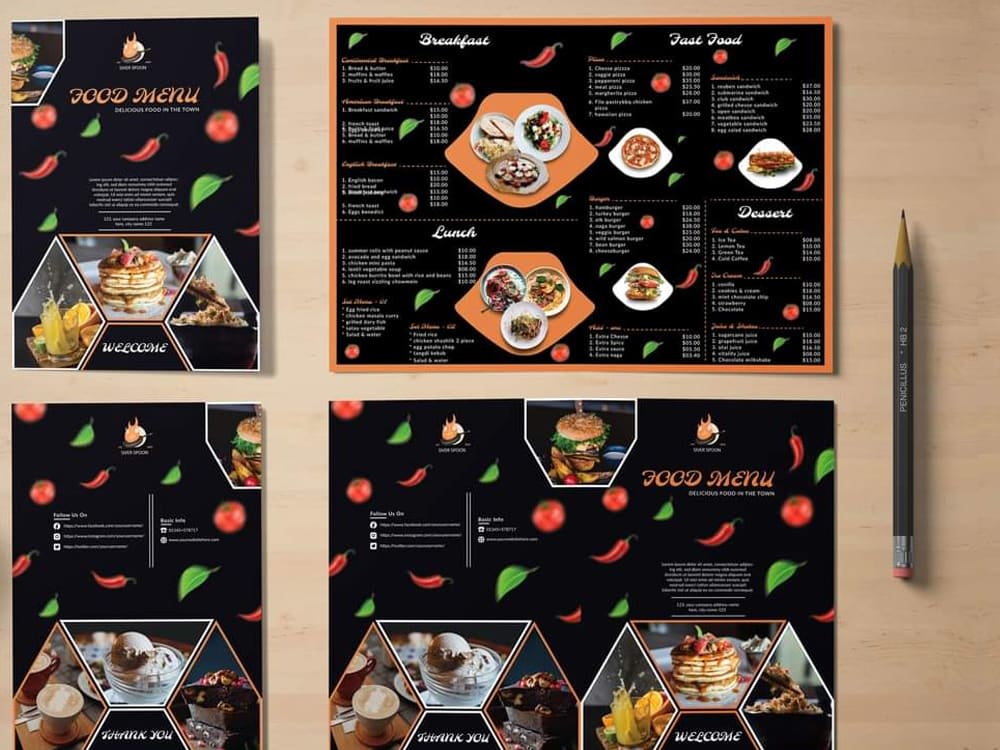 Amazing menu design, editable food restaurant menu | Upwork