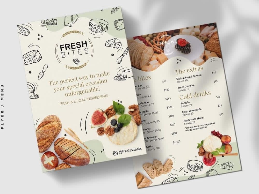 Amazing menu design, editable food restaurant menu | Upwork