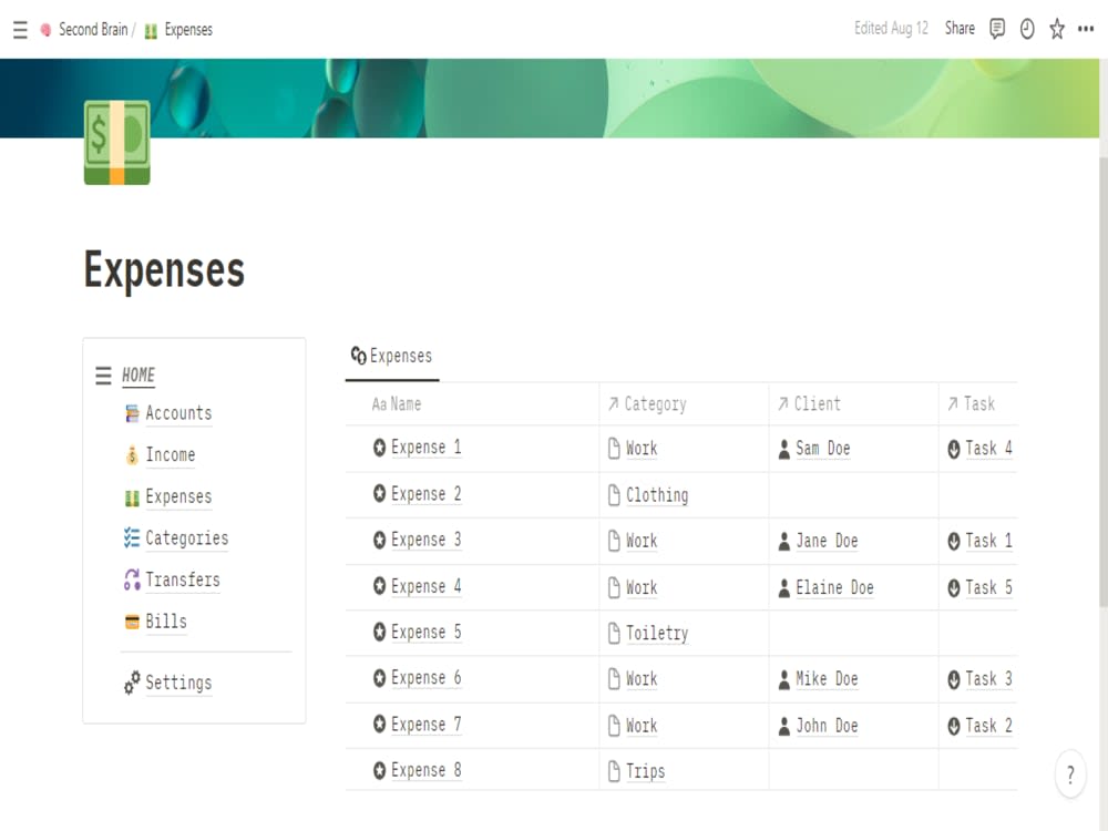 A second brain notion template | Upwork