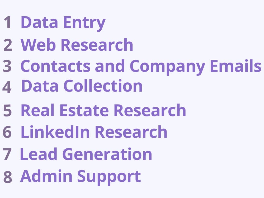 Expert Web Research, Data Entry, and Data Mining Solutions | Upwork