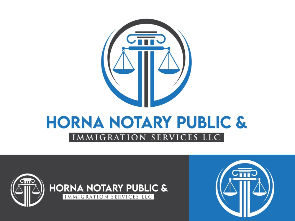 Creative and professional Legal law attorney notary logo | Upwork