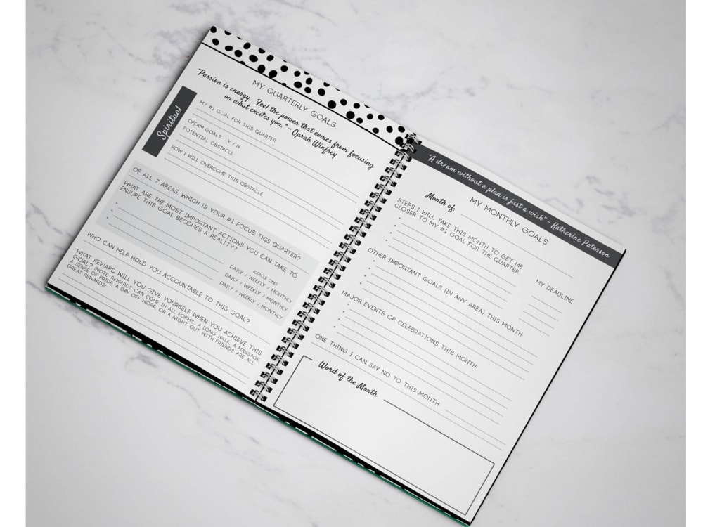 A beautifully designed, fully customized journal, planner, or workbook ...