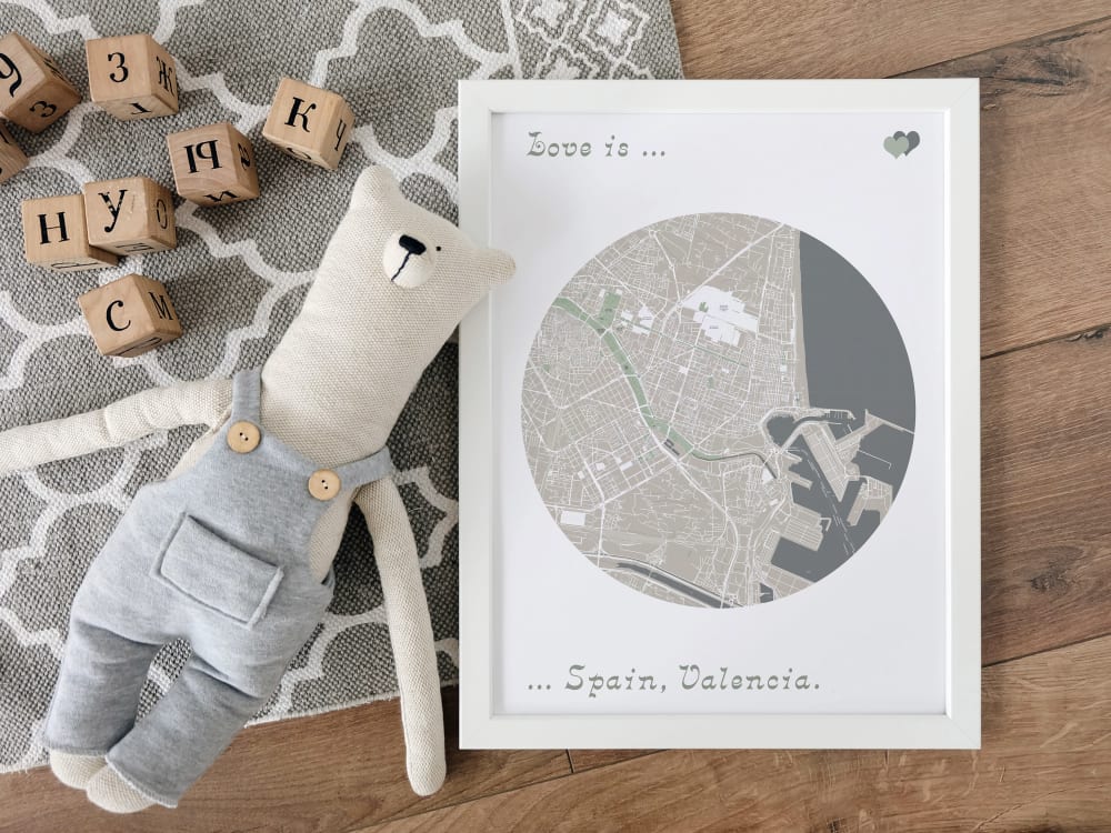 A modern map poster for home decor (unique, stylish, elegant). | Upwork