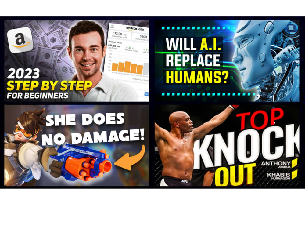 Design attractive eye catchy youtube thumbnail within 24 hours | Upwork