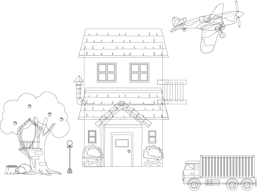 Simple and complex line art illustration | Upwork