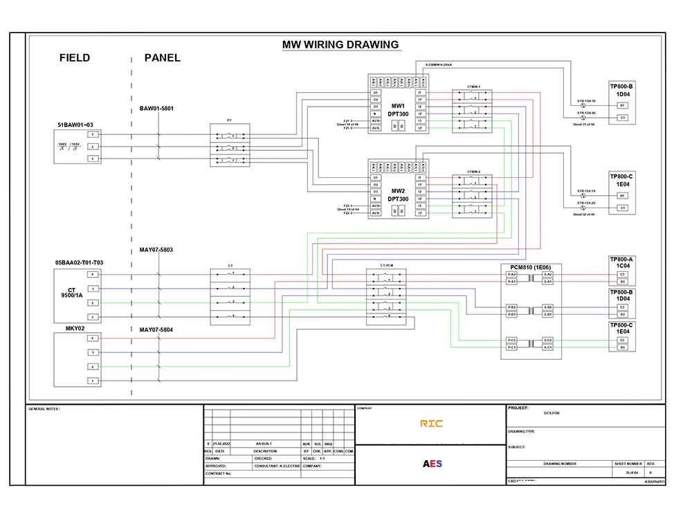 G.A Drawing and Schematic Diagram for the Electrical Control Wiring ...