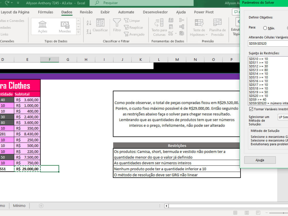 Sophisticated Excel Project from basic to Advanced with Macros Automation | Upwork