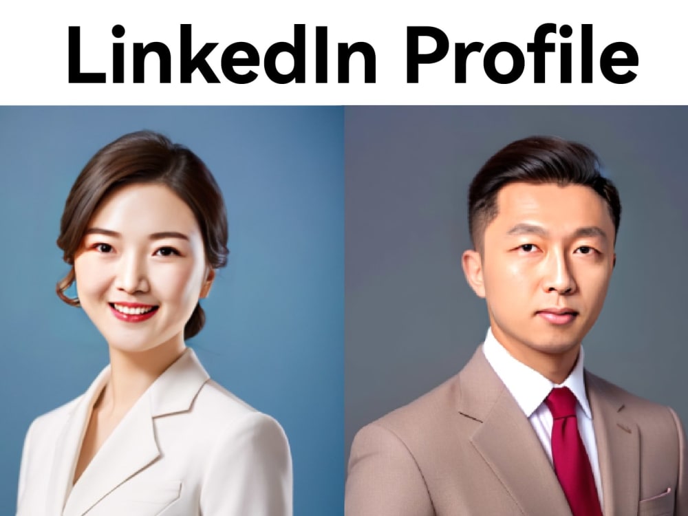 Six AI-generative Linkedin profile portrait photos of yours | Upwork