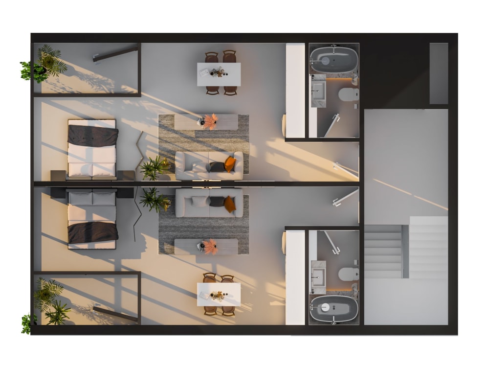 A realistic 3D Architectural Rendering of an Expertly 3d Modeled Space ...