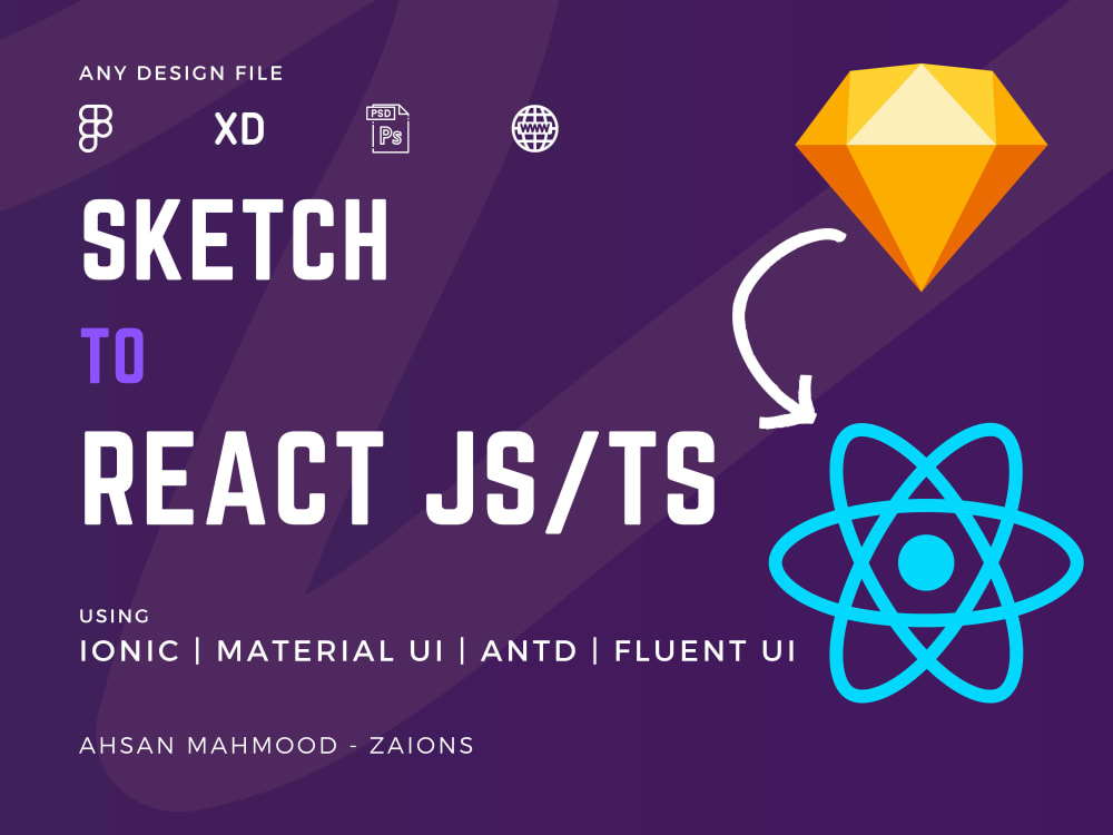 Psdxdfigmasketch Conversion To Reactjs Using Javascript Or