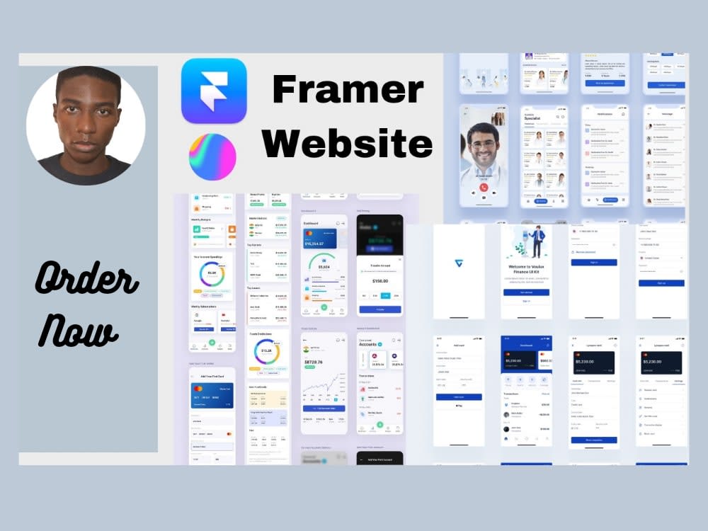 A responsive and interactive framer website with animations | Upwork