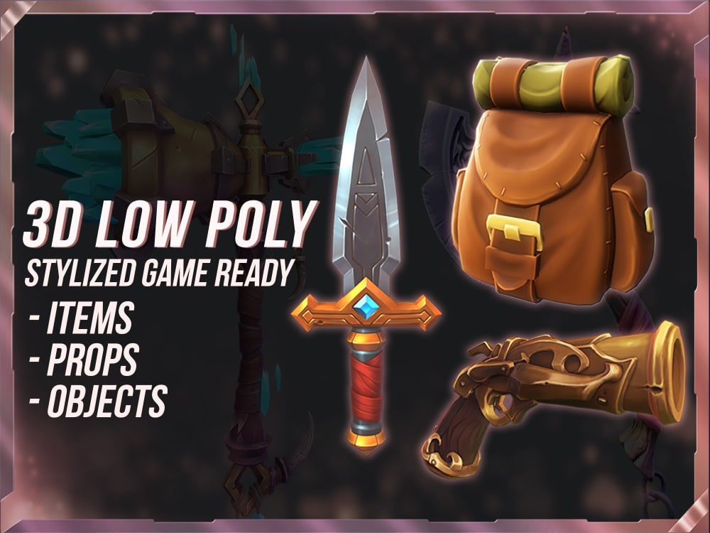 Stylized handpainted textured props for games | Upwork