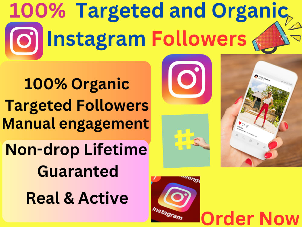 Real Organic Instagram Targeted followers .Non-drop Guaranteed | Upwork