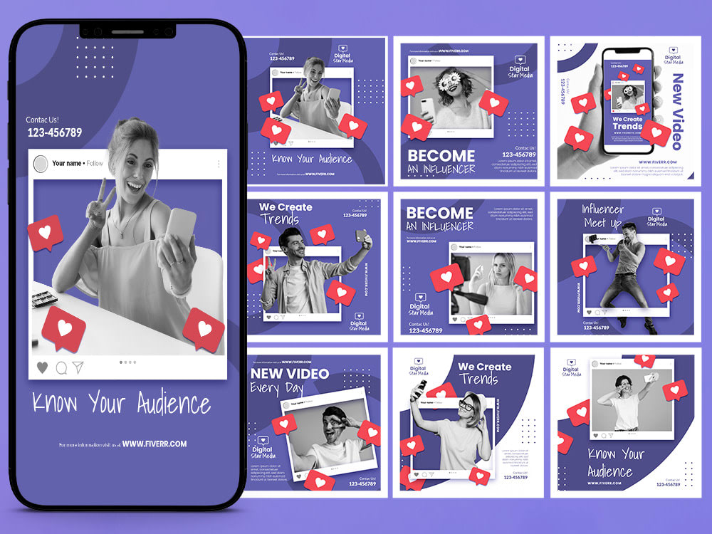 Professional Social Media Posts for Facebook, Insta, Twitter, LinkedIn ...