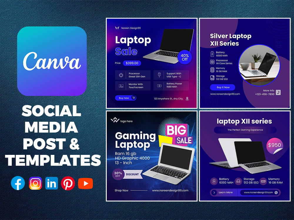 Editable canva social media post & stories design | Upwork