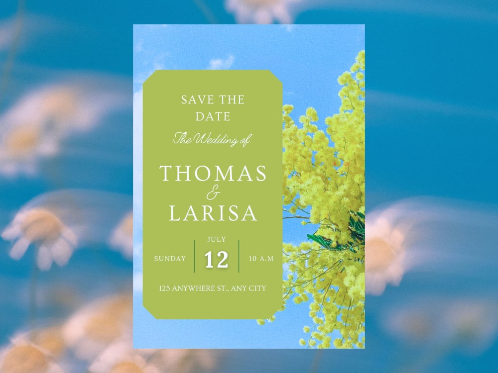 Unique Card for any occasion (Wedding Invitation, Birthday, Greeting ...