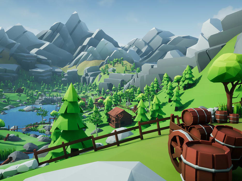 Low poly unity 3d environment for game level | Upwork