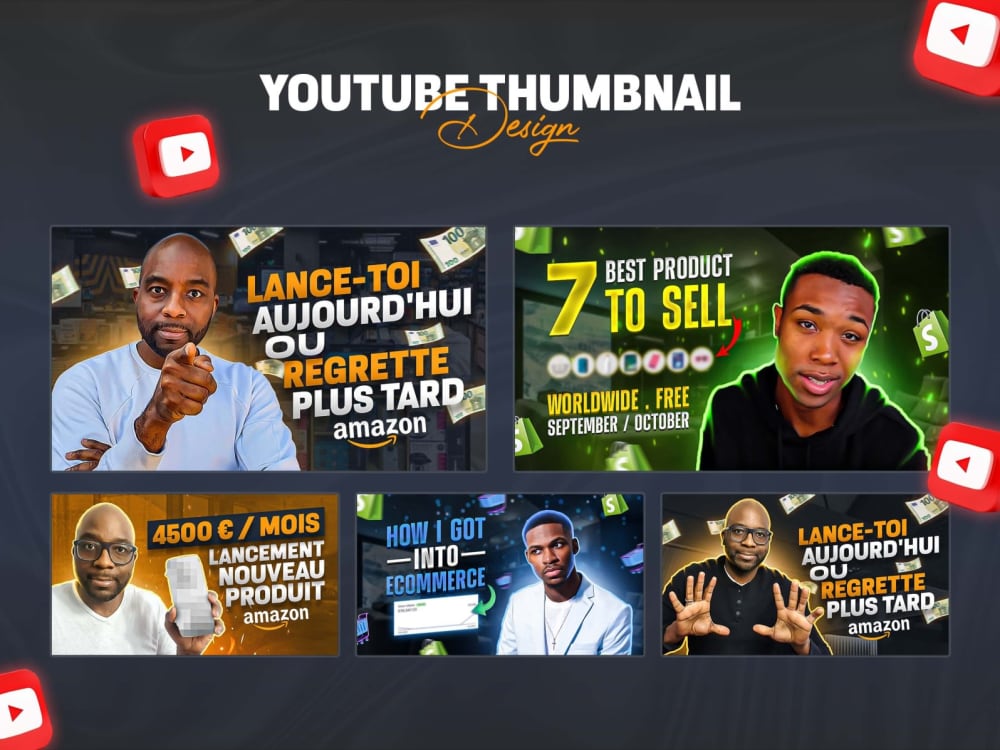 Get YouTube Thumbnail Designs that will increase your -- CTR | Upwork