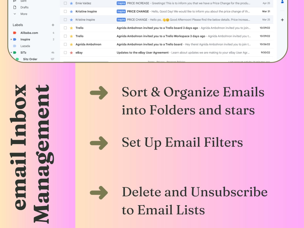 A more organized email inbox | Upwork
