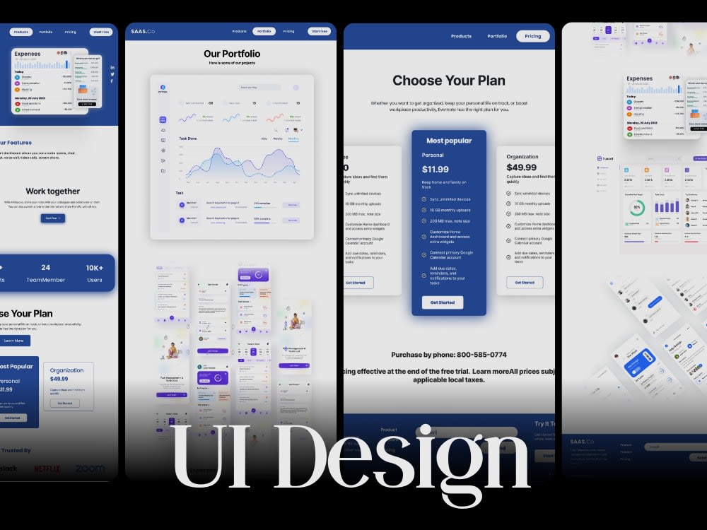 A complete UI UX Design of SaaS Dashboard or Web App | Upwork