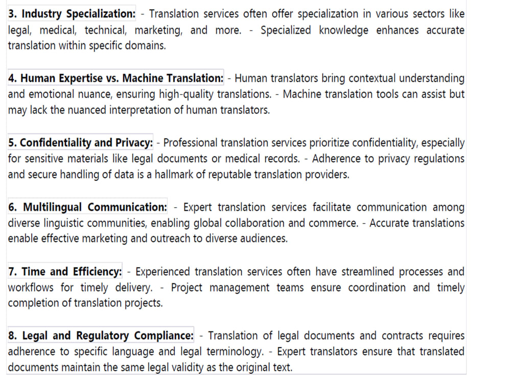 "Expert Translator: Seamlessly Bridging Languages for Global ...