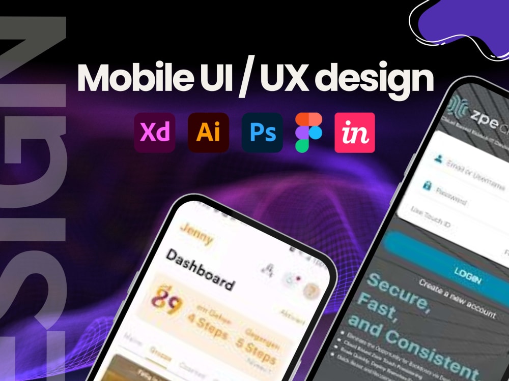 Responsive Mobile App UI/UX designs for your Brand's identity | Upwork