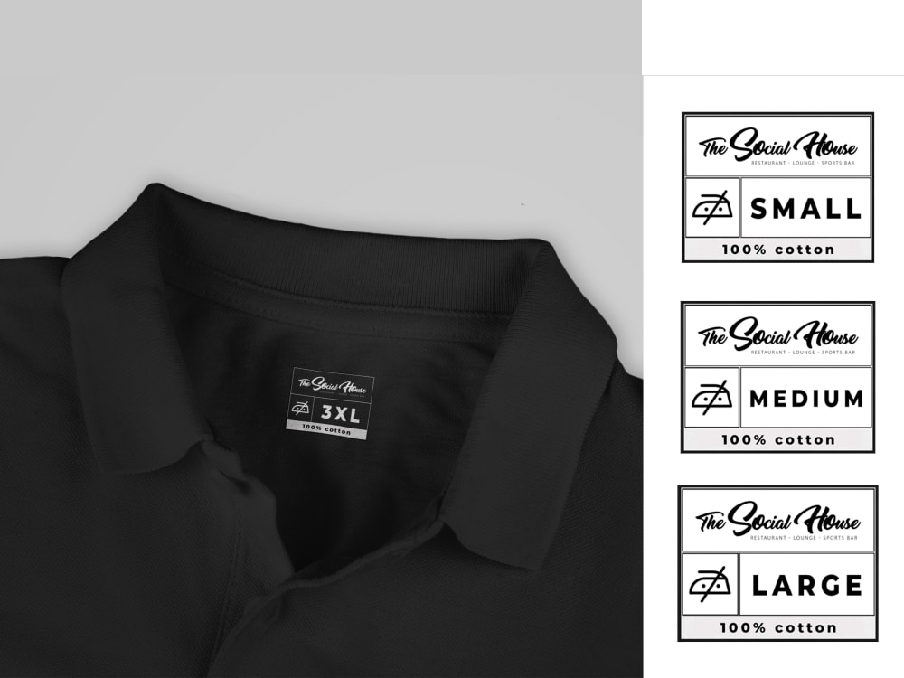 Custom clothing tag, neck tag, size tag, hem tag and price tag | Upwork