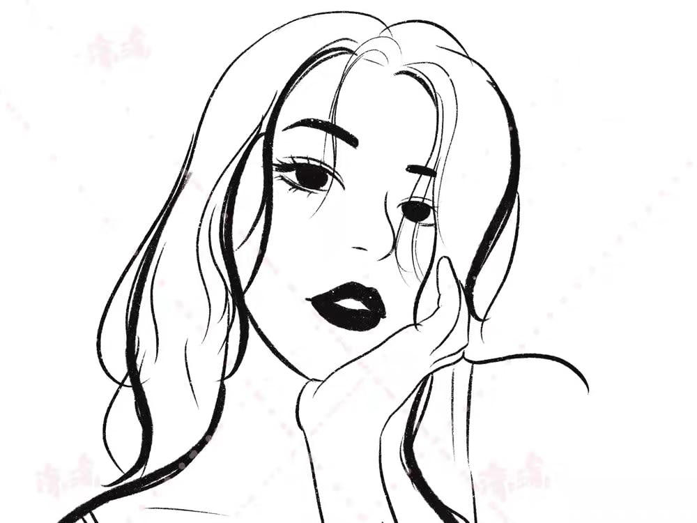 A minimalist-style character line art illustration | Upwork
