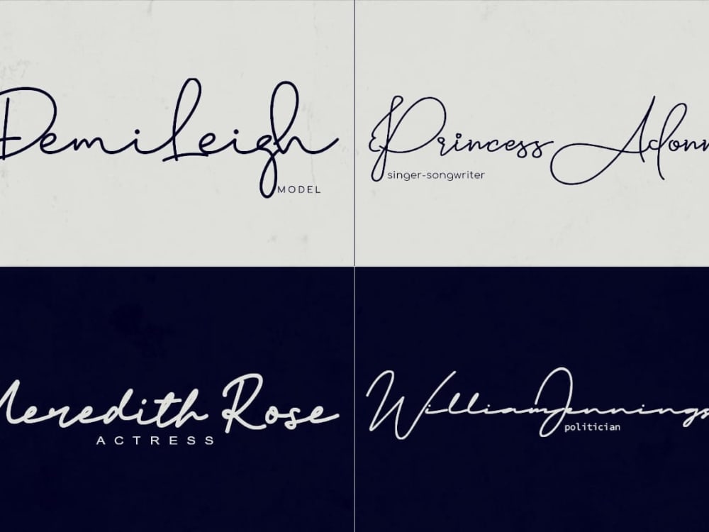 Remarkable handwritten autographs and signature logo | Upwork
