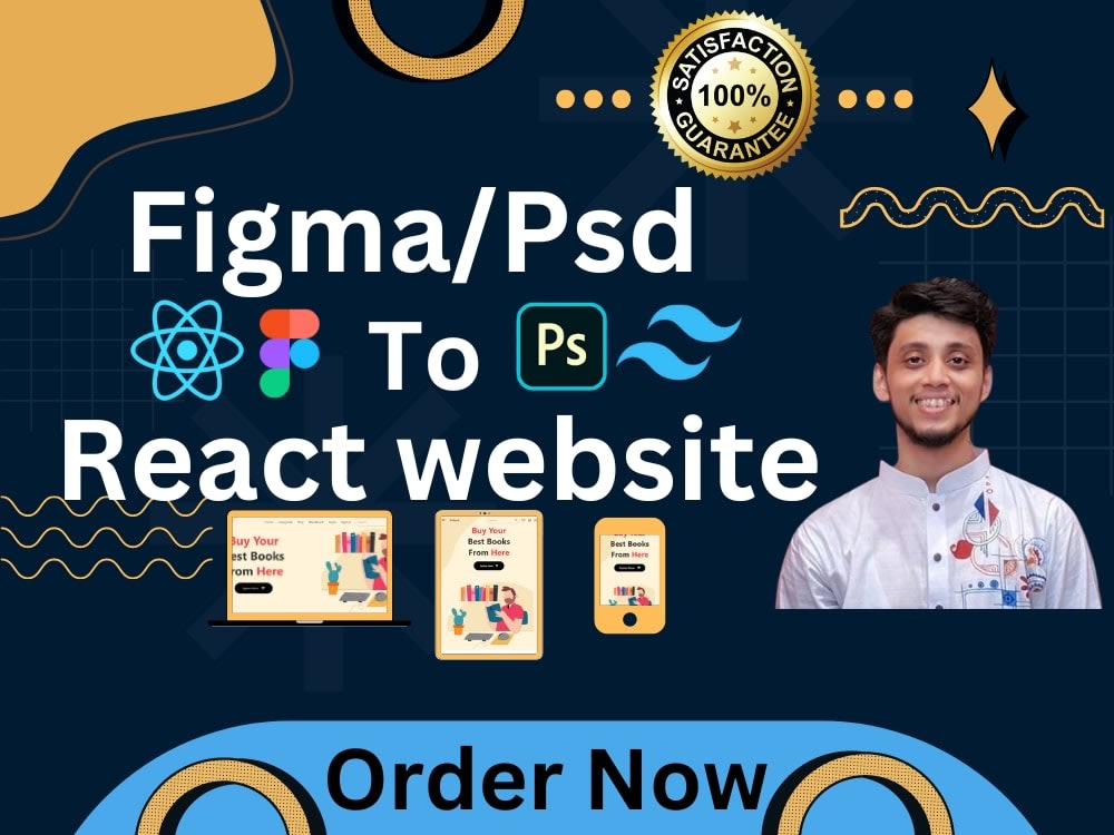 Psd To React And Figma To Reactjs Website With The Tailwind 8pages Upwork 9829