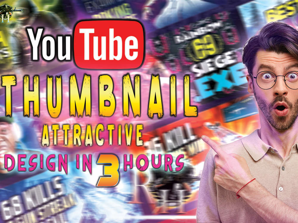 I will design amazing youtube thumbnail for you | Upwork