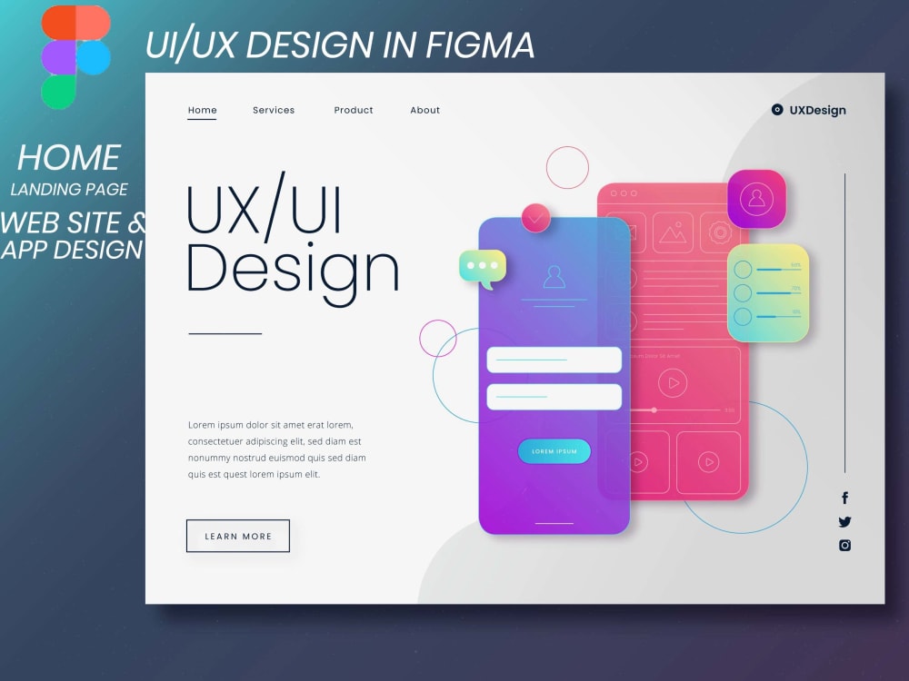 Web site, app, home/landing page UI UX designer in figma | Upwork