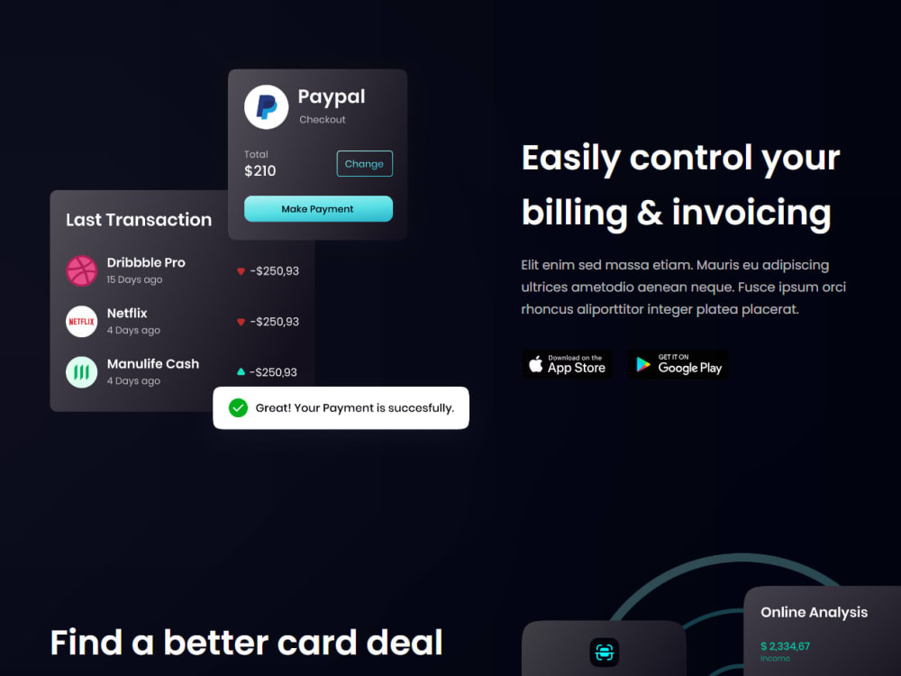 A fully responsive website made with Html, CSS and Javascript | Upwork