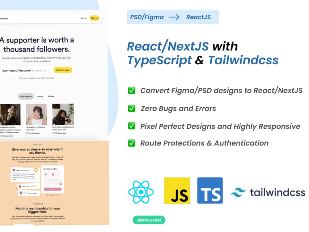 React Nextjs Typescript Tailwindcss Chakra Ui Scss Frontend Upwork