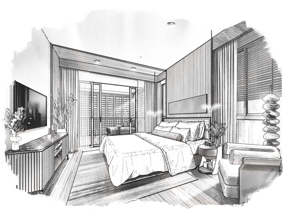 An Interior Hand Rendering | Upwork