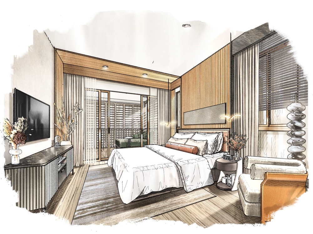 An Interior Hand Rendering | Upwork