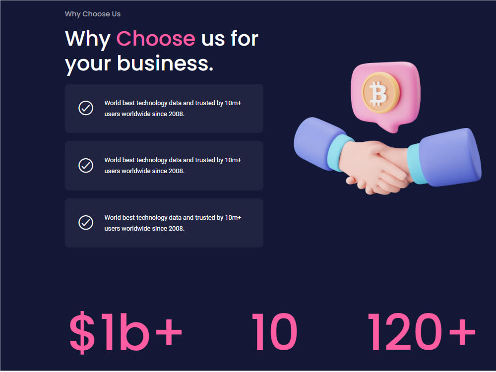 HTML and WordPress crypto landing page|| Crypto landing page | Upwork