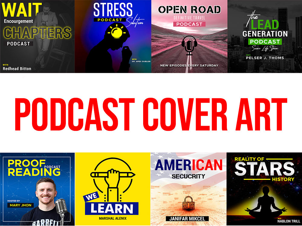 Eye Catching or Professional podcast cover art or stunning album cover ...