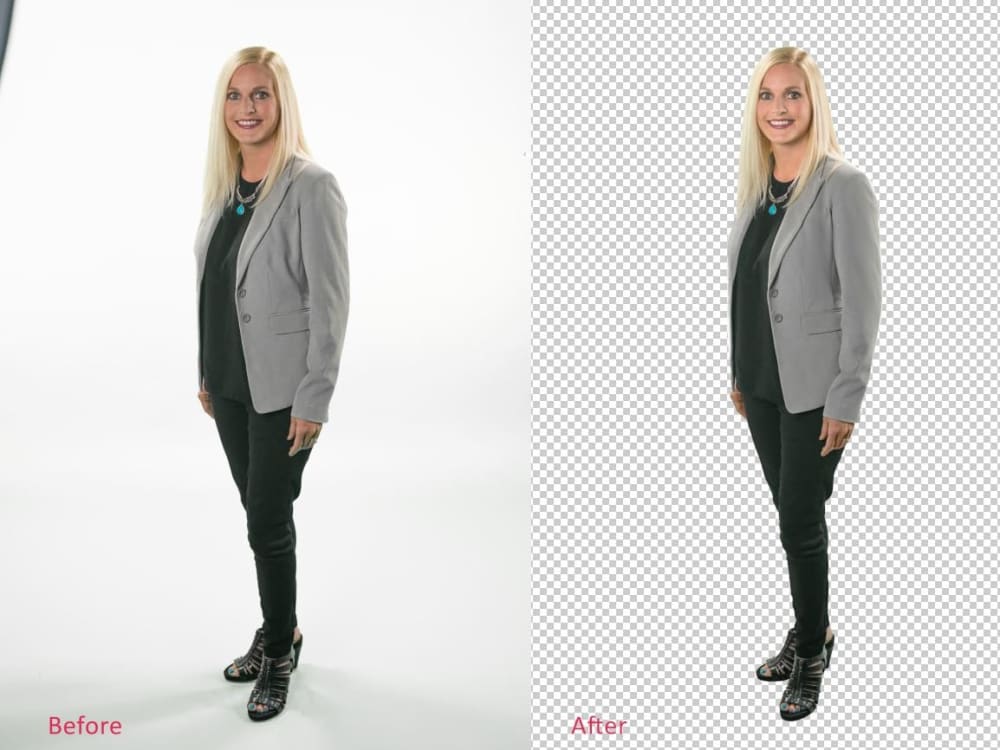 White Background of Model Photography Masking & Clipping Pass Photo ...