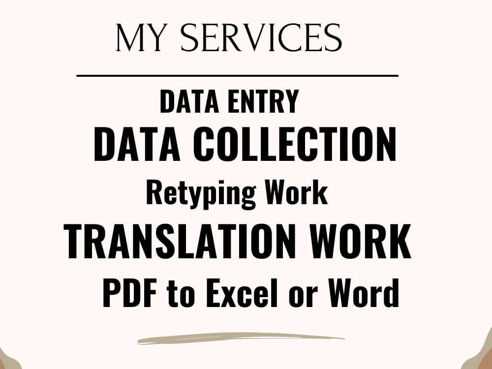 Data Entry Excel Data Collection Copy Paste Services Upwork